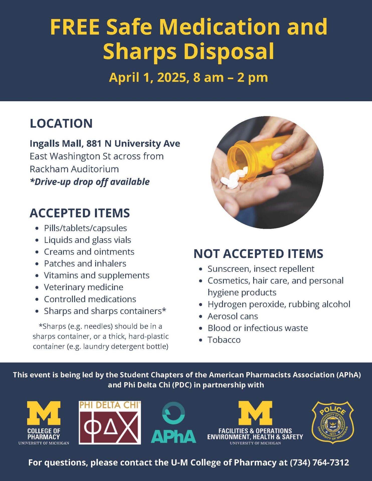 Safe Medication and Sharps Disposal Event | UM College of Pharmacy