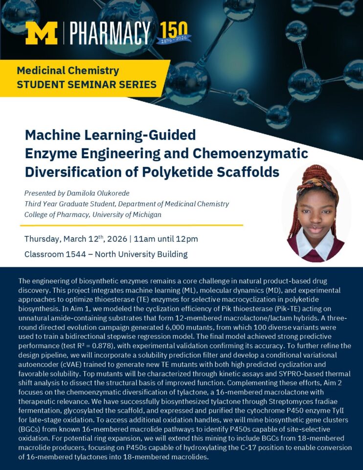 Medicinal Chemistry Graduate Student Seminar Series: Damilola Olukorede ...