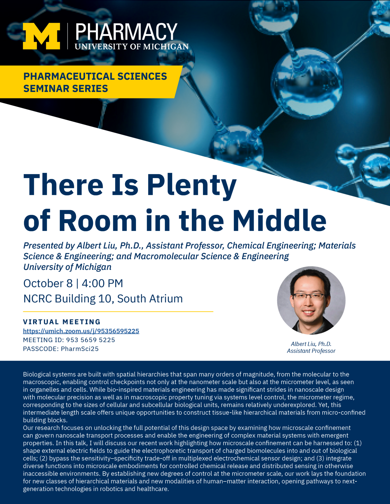 PharmSci Seminar presented by Albert Liu | UM College of Pharmacy